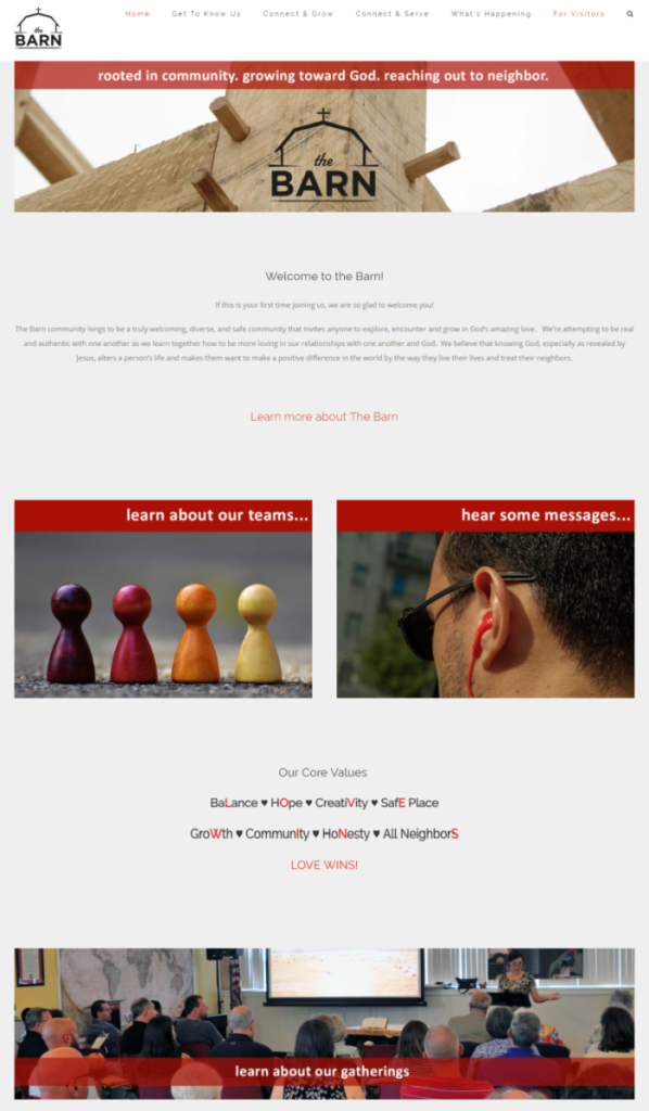 new-barn-website-screenshot | The Barn | A New Kind of Allentown, PA Church